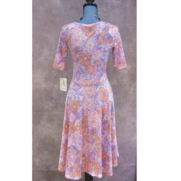 LuLaRoe | Dresses | New Lularoe Nicole Dress Purple Coral Floral S ...